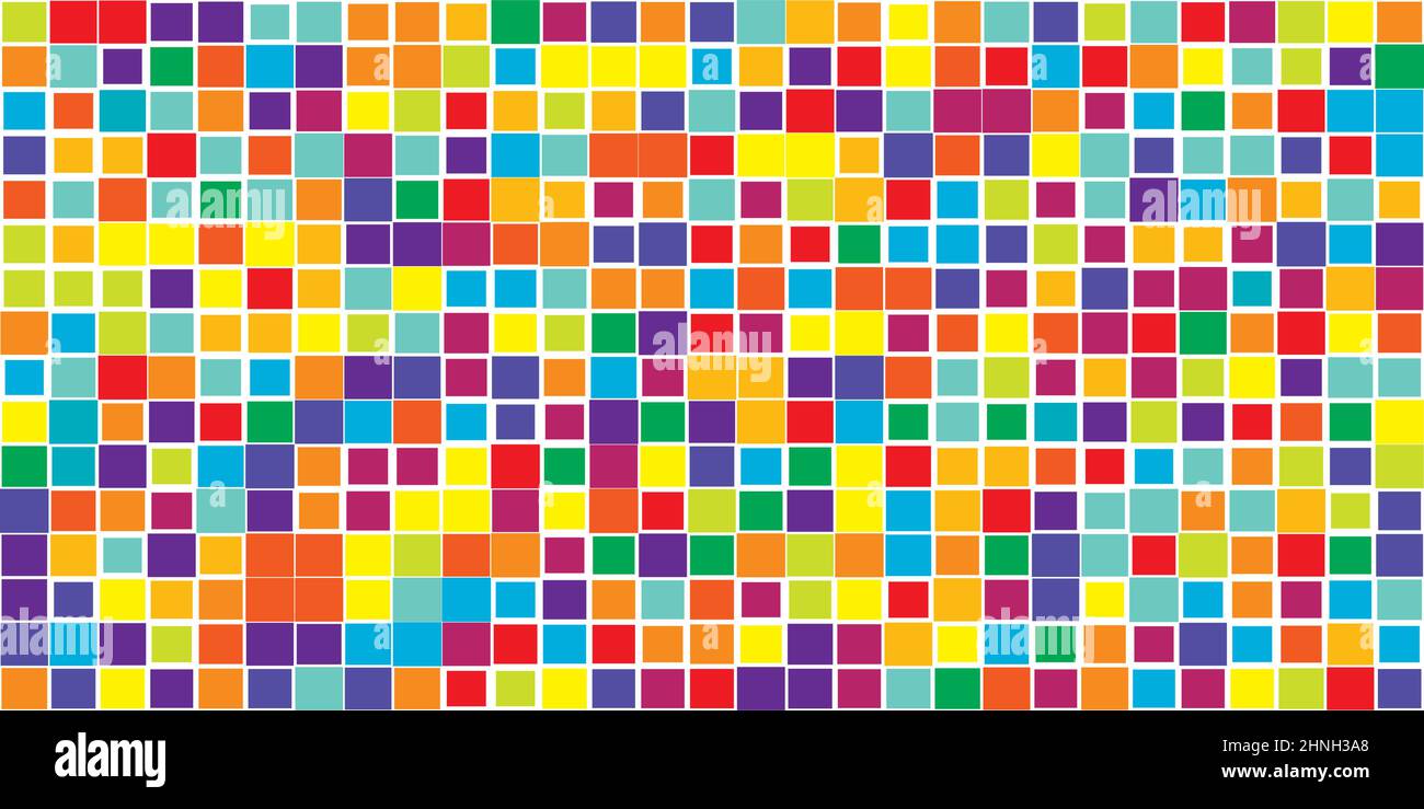 Random mosaic square tiles seamless, repeatable cubism pattern, texture ...