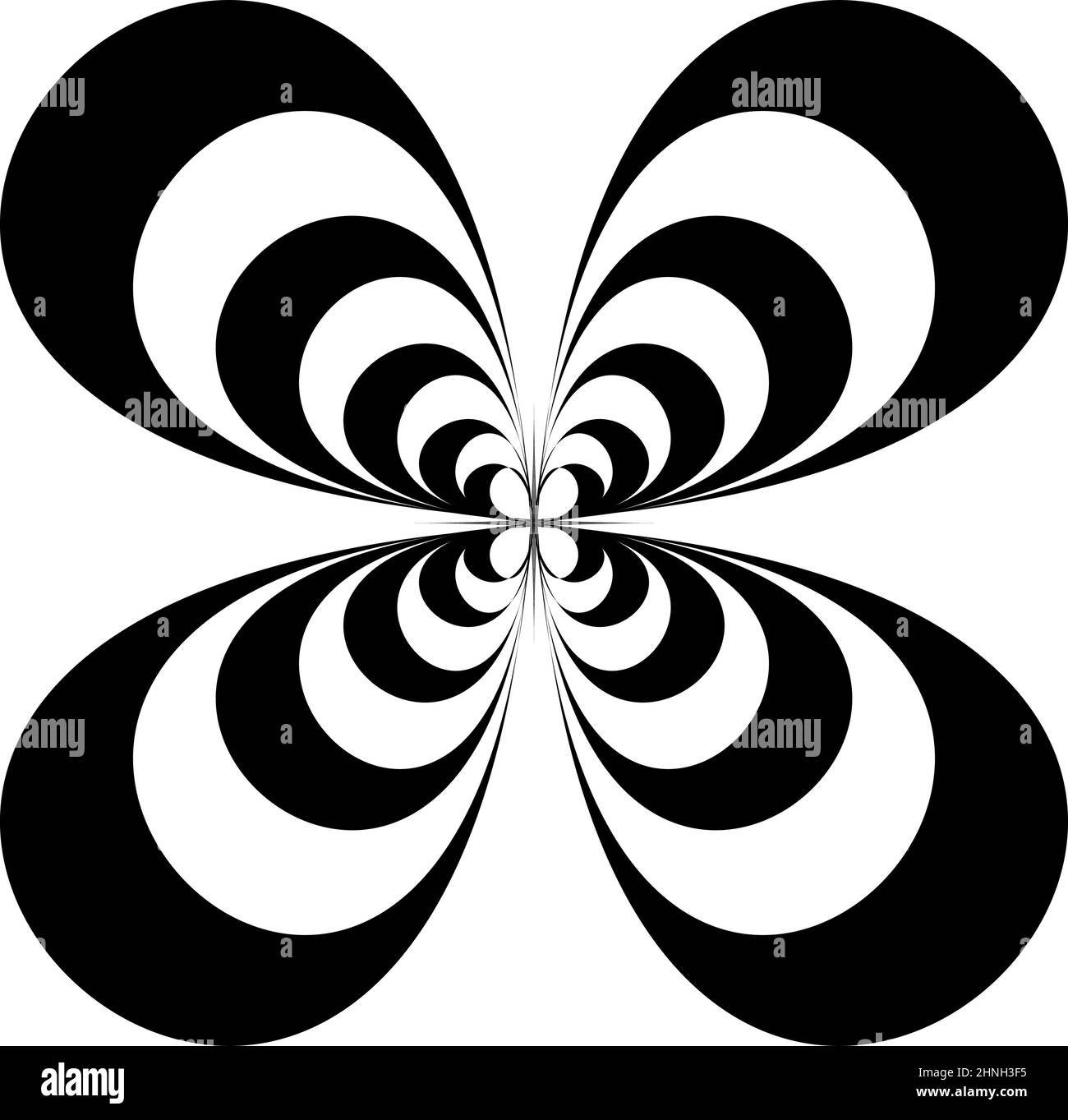 Abstract op-art element(s). Optical, visual art shapes, icons, symbols ...