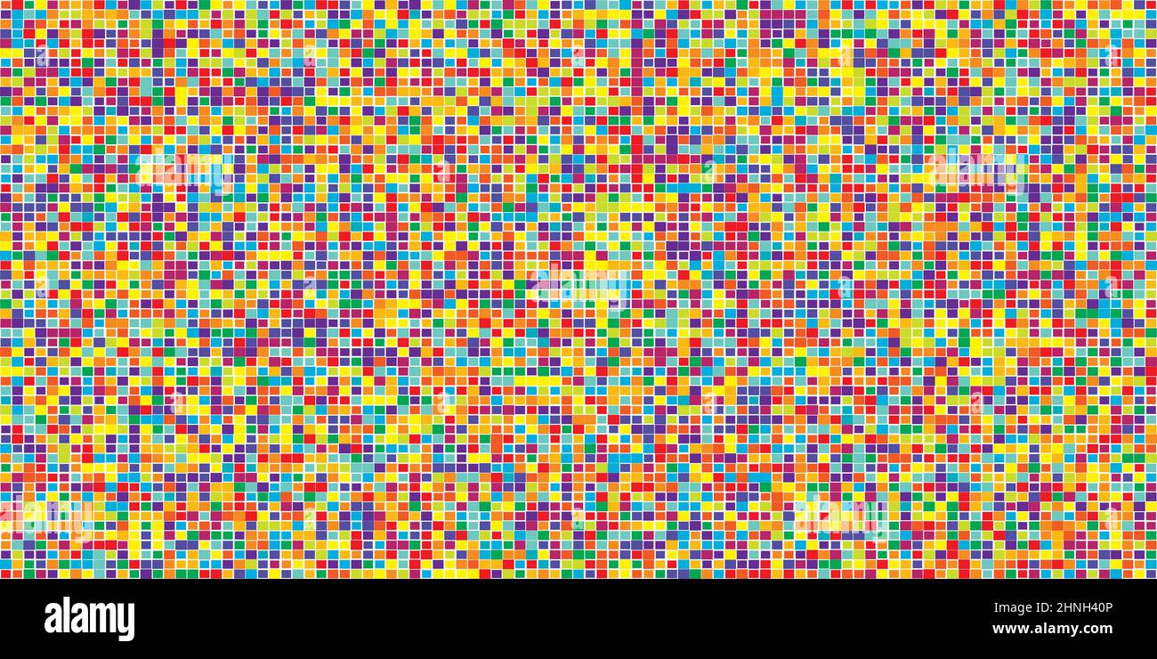 Random mosaic square tiles seamless, repeatable cubism pattern, texture ...