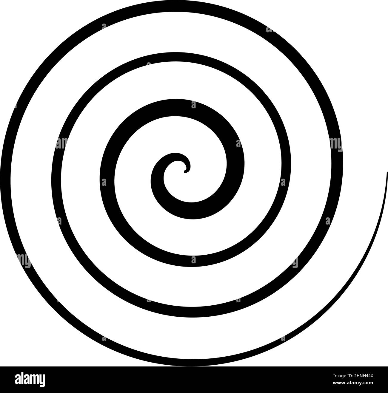 Simple spiral graphics element. Twirl, swirl, whirl element - stock ...