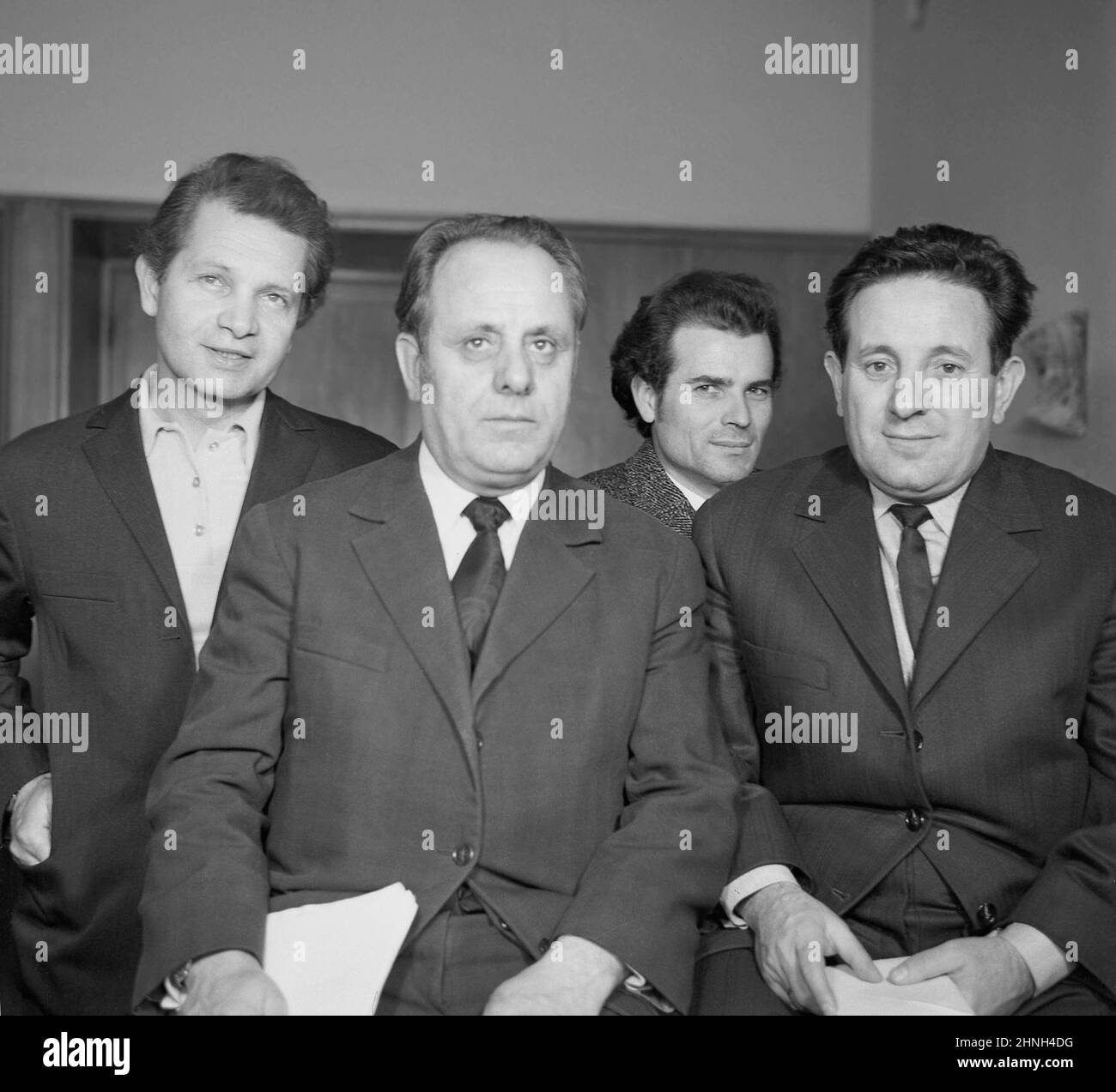 Romania, 1970s. Men belonging to the political class of the communist ...