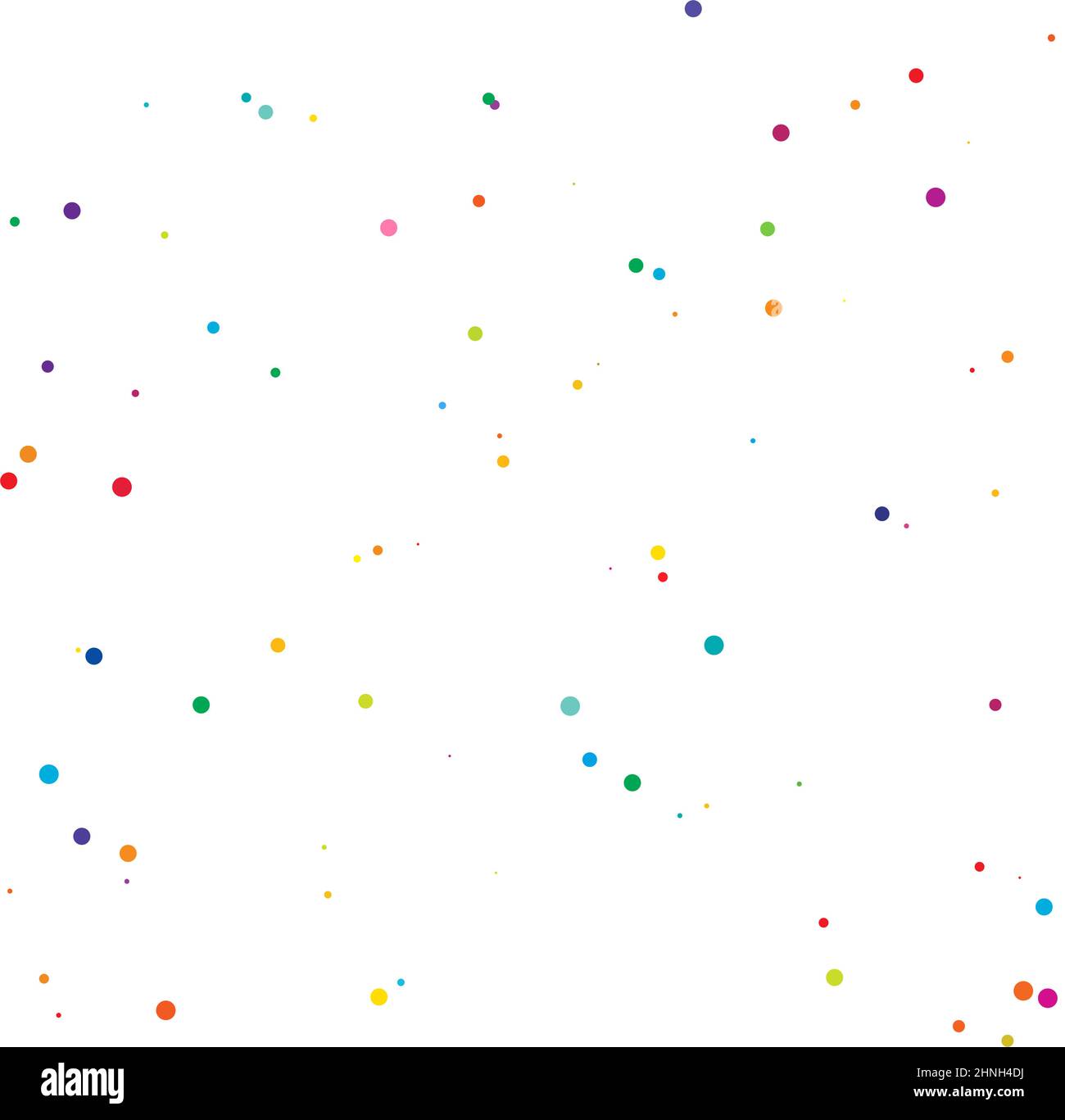 Colorful random, diffuse circles, dots pattern. Scattered speckles ...