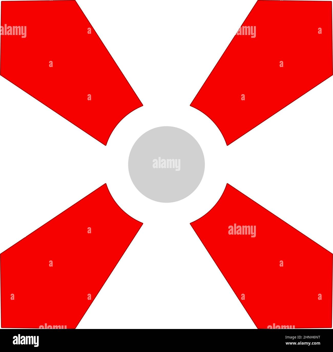 Red X sign, shape, letter. Crosshair, target mark, reticle concept icon ...