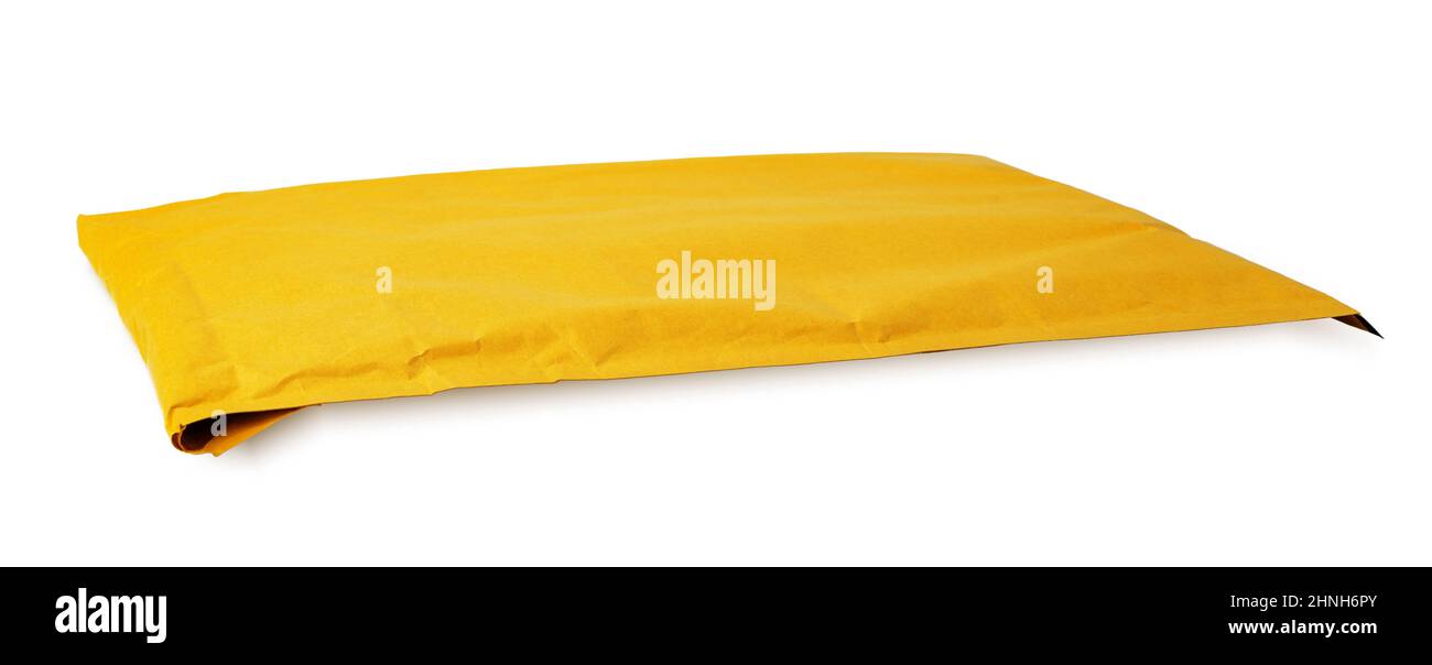 Thick envelope on a white background Stock Photo - Alamy