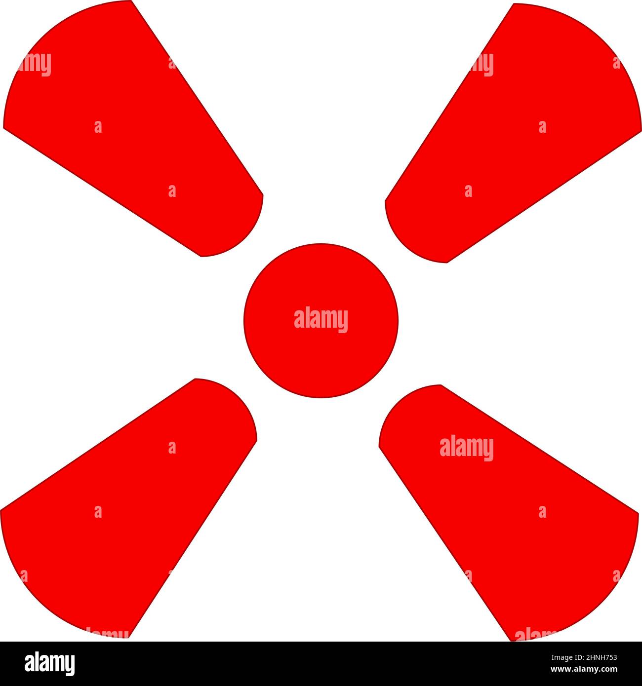 Red X sign, shape, letter. Crosshair, target mark, reticle concept icon ...