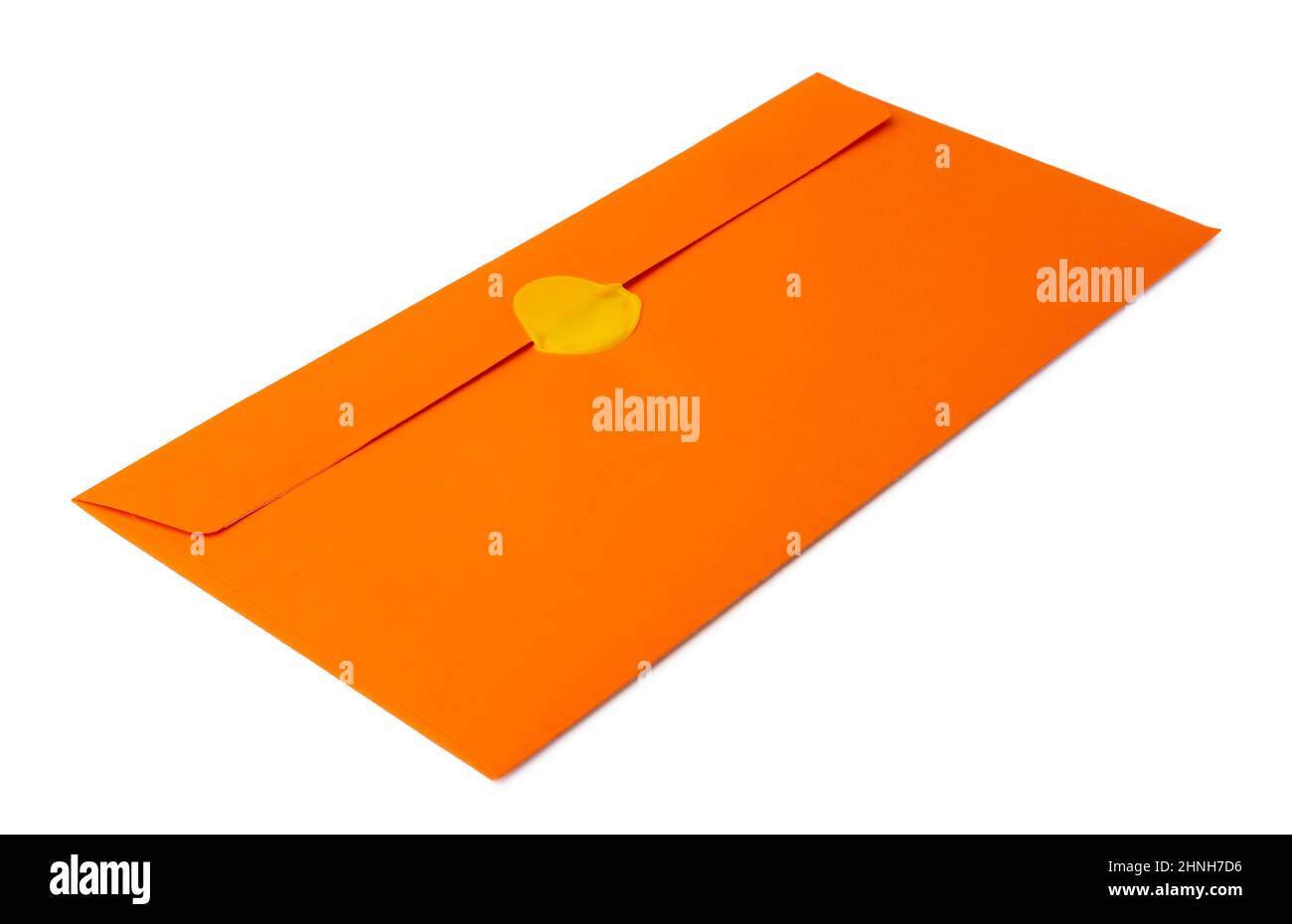 yellow envelope isolated on white background Stock Photo - Alamy
