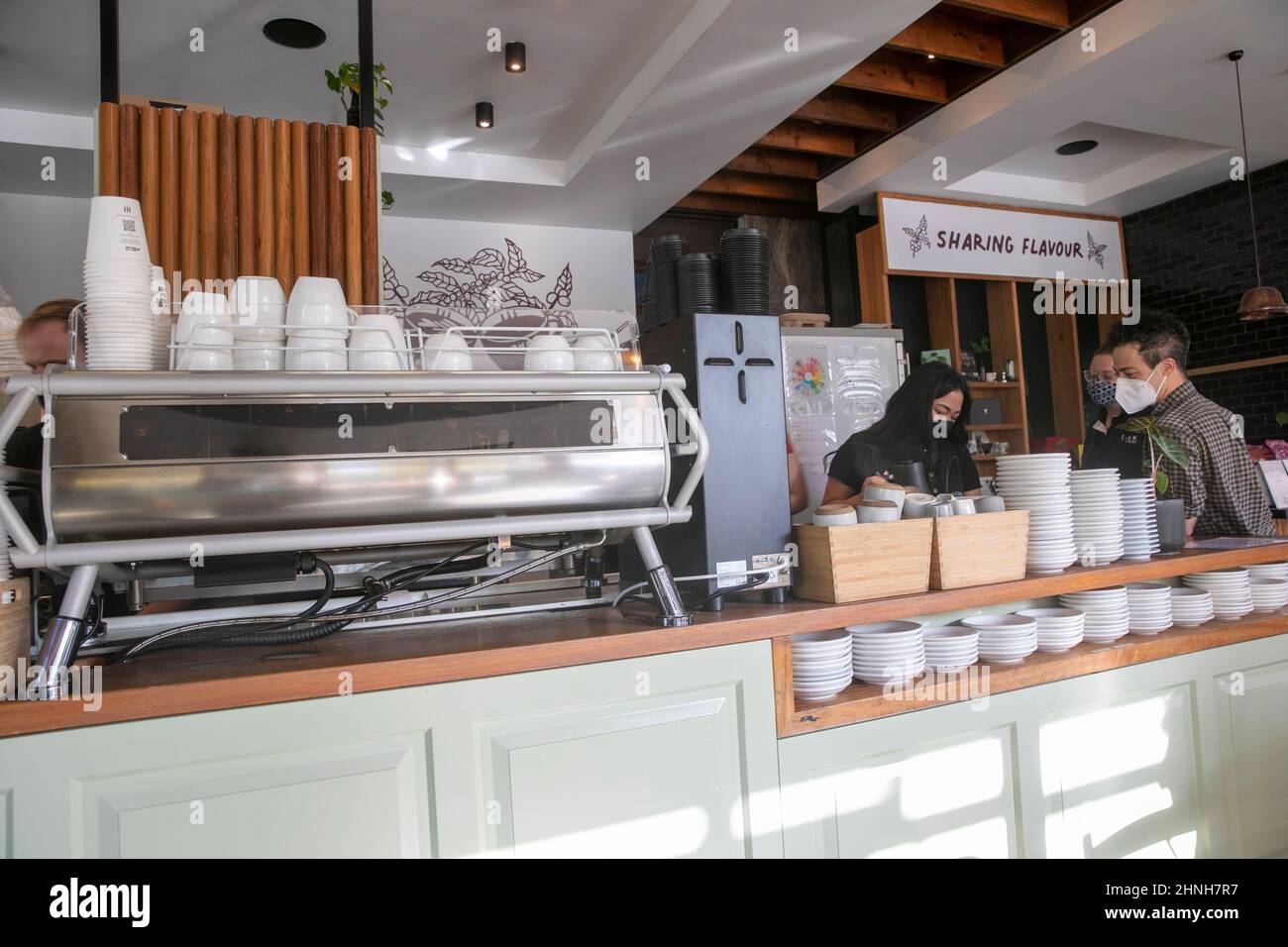 Staff in a Canberra coffee shop and cafe wearing face masks due to ...