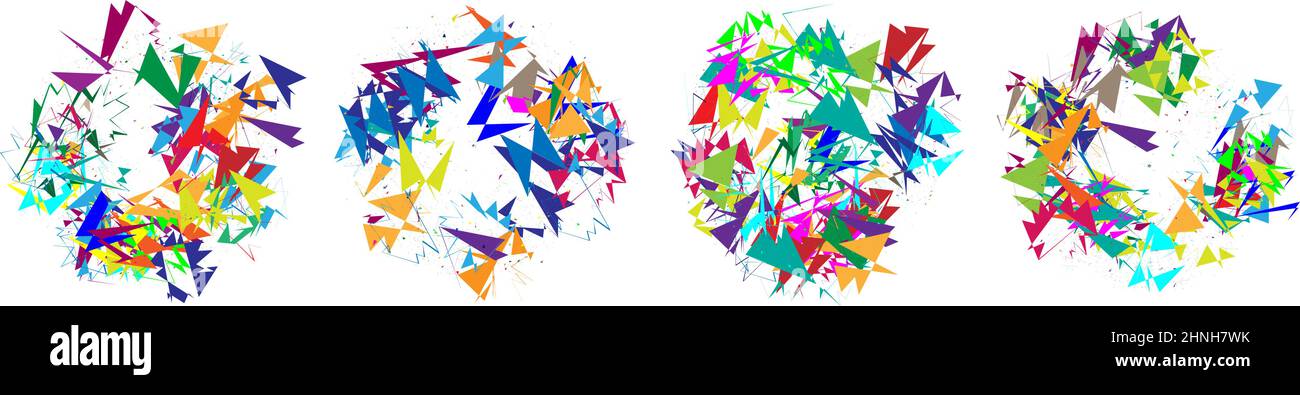 Abstract messy chaotic circular elements - stock vector illustration ...