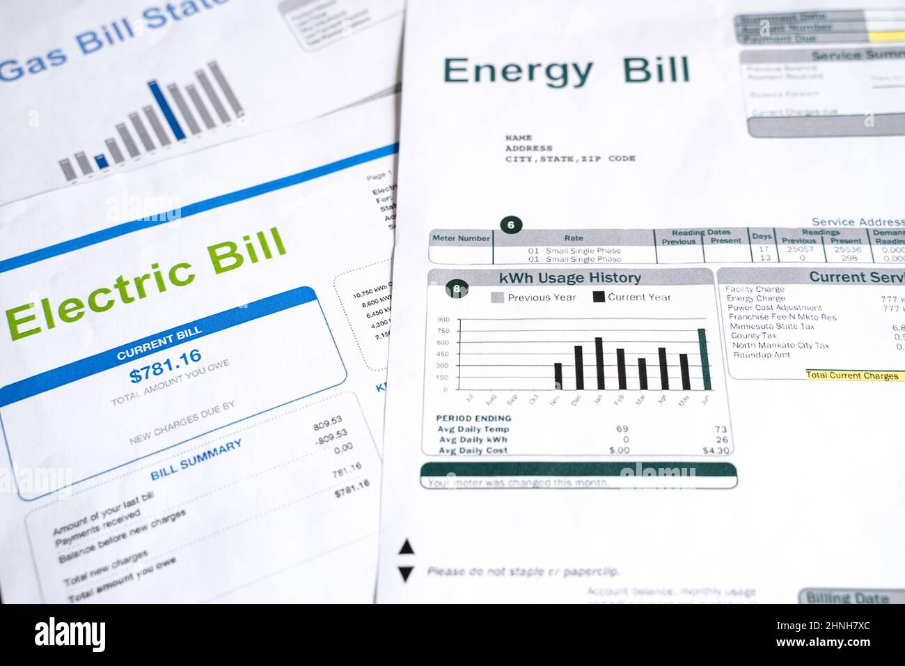 Electricity bill statement hi-res stock photography and images - Alamy