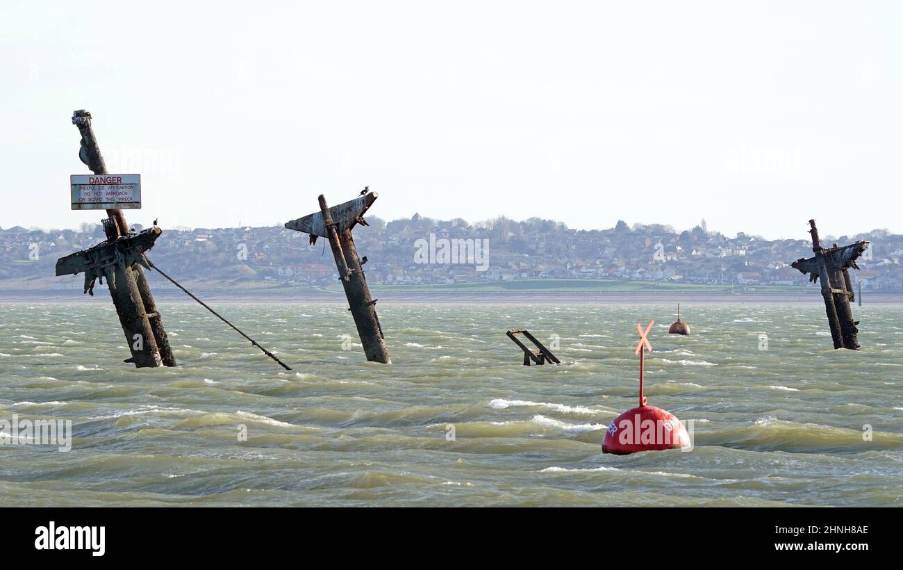 A view of the masts of the SS Montgomery as the Royal Navy is set to ...