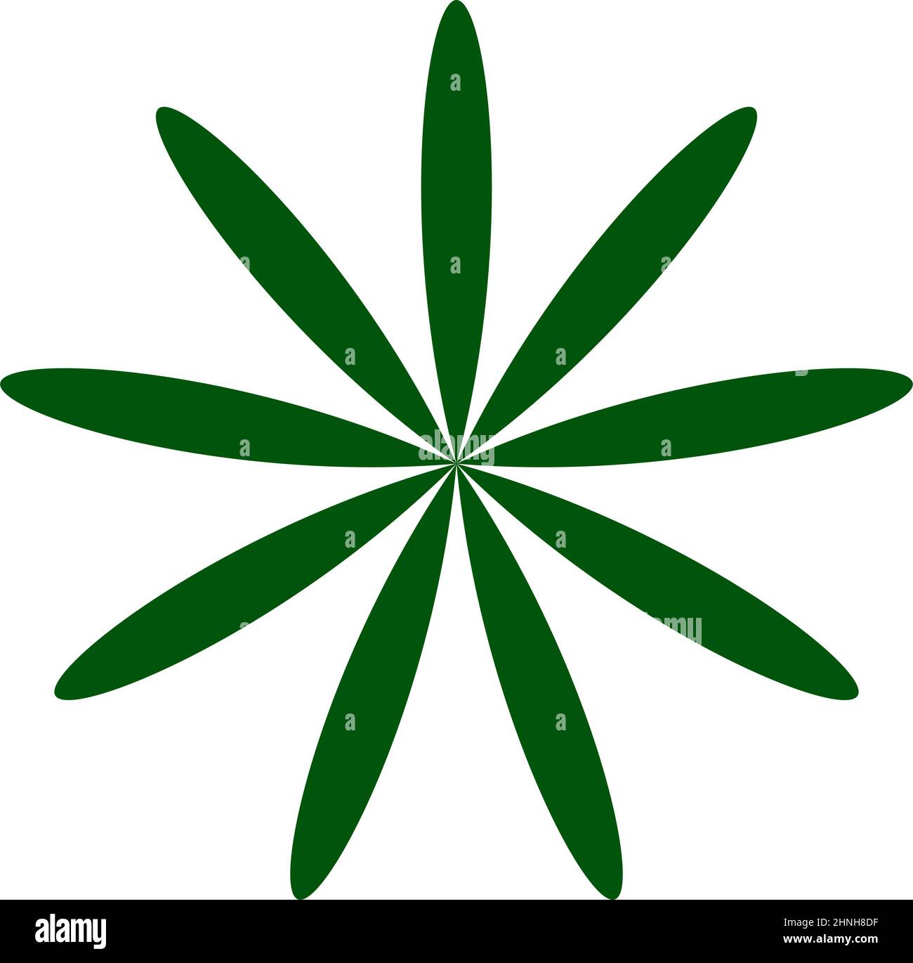 Simple flower petals silhouette, icon and symbol. Nature, natural, eco ...