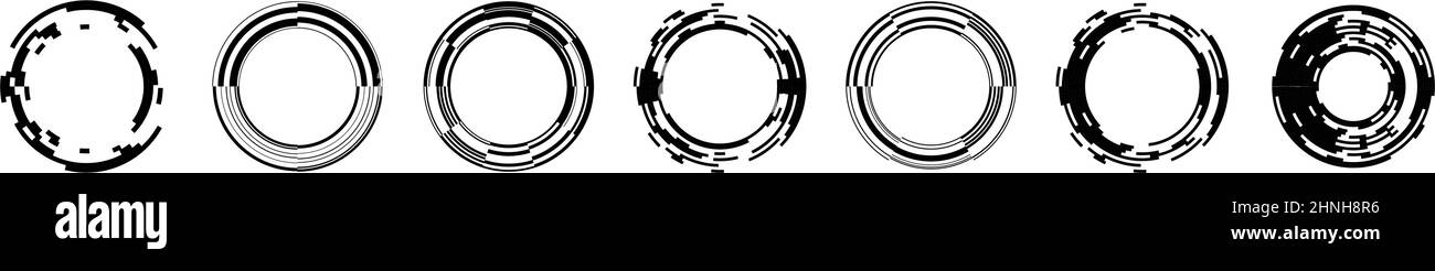 Abstract GUI, UI geometric circle element - stock vector illustration ...