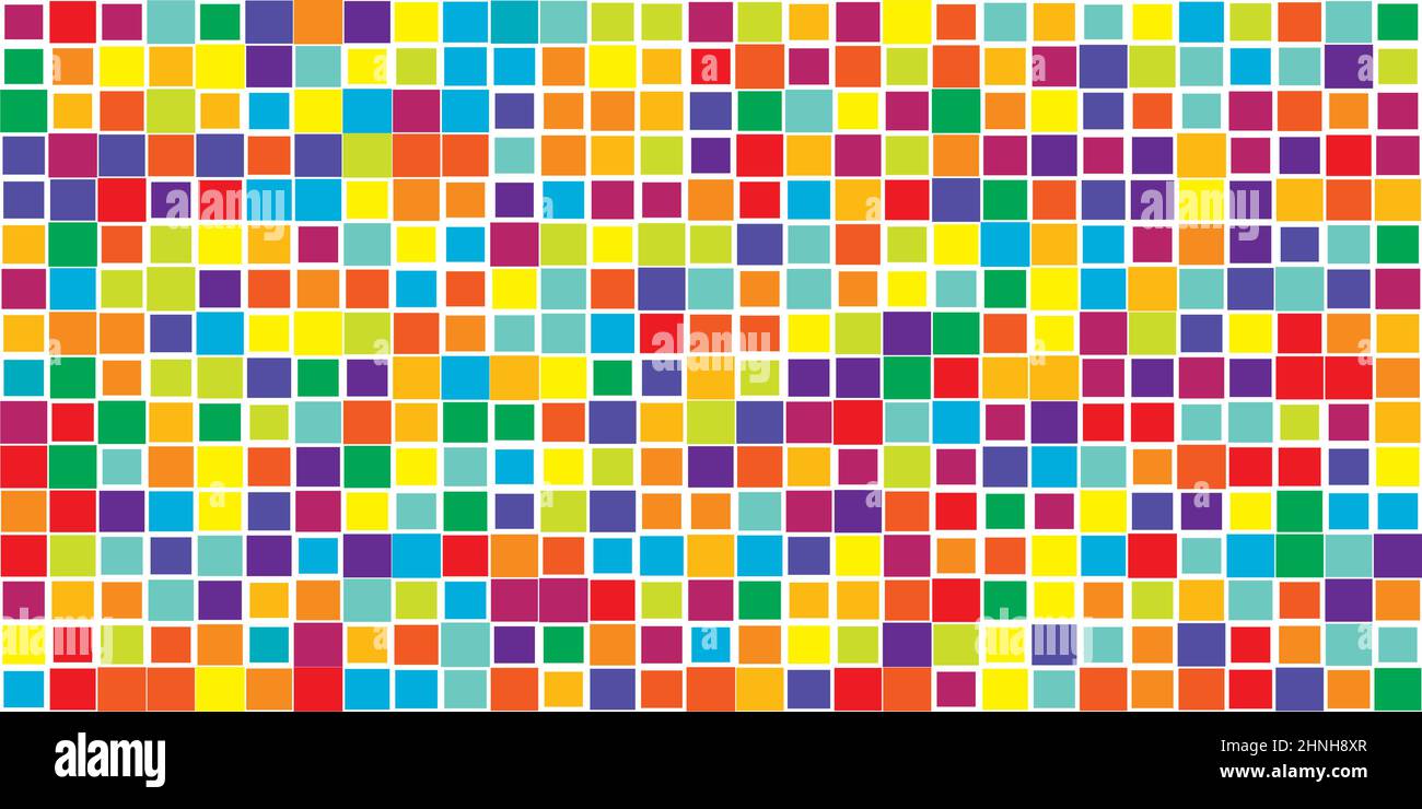 Random mosaic square tiles seamless, repeatable cubism pattern, texture ...