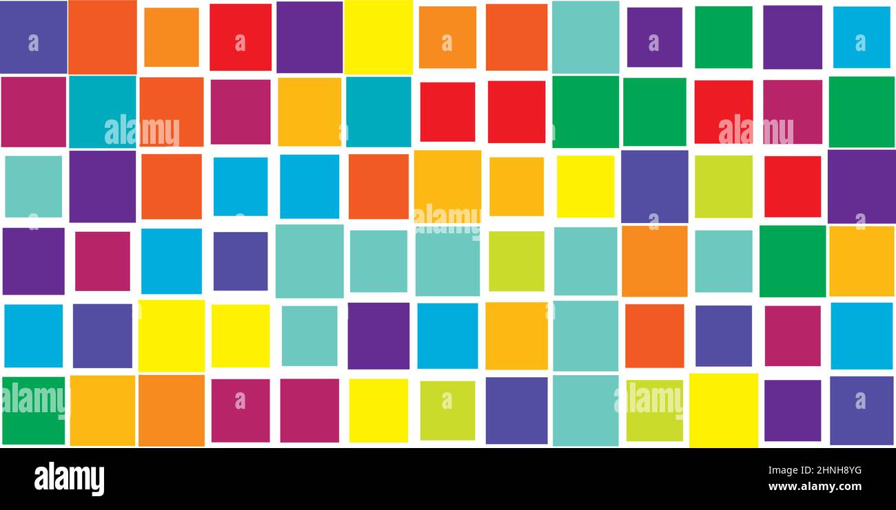 Random mosaic square tiles seamless, repeatable cubism pattern, texture ...