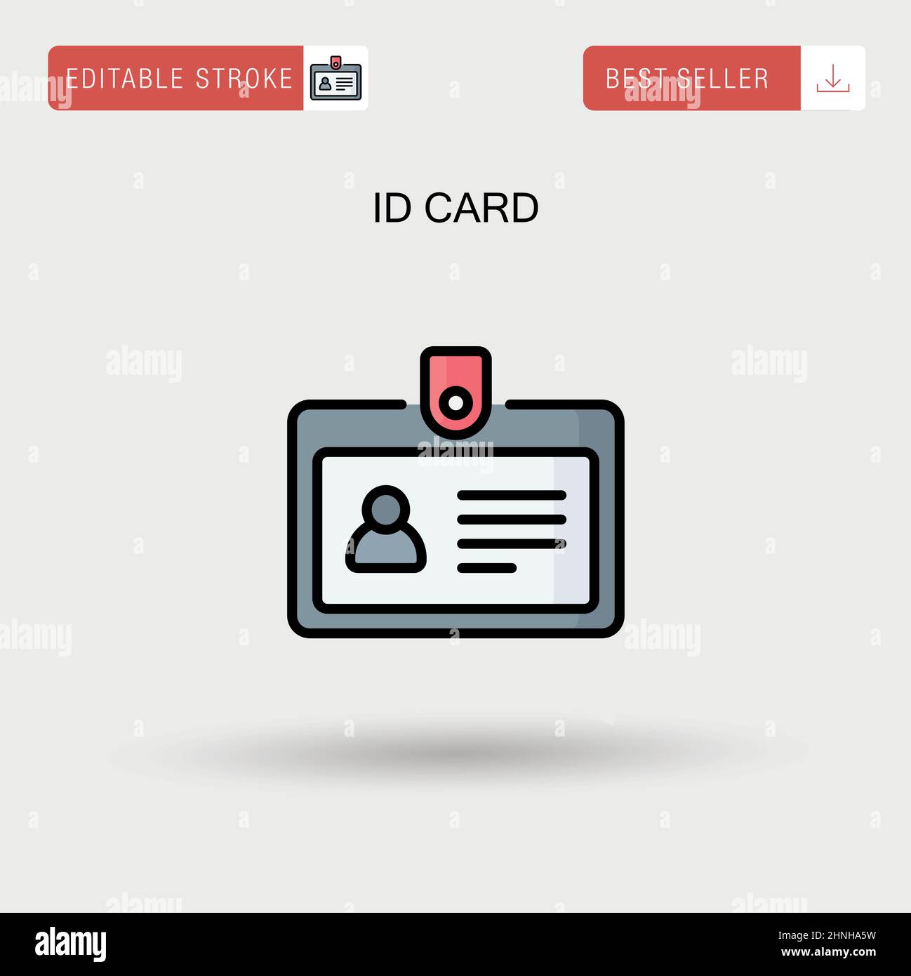 Employee id card icon vector hi-res stock photography and images - Alamy