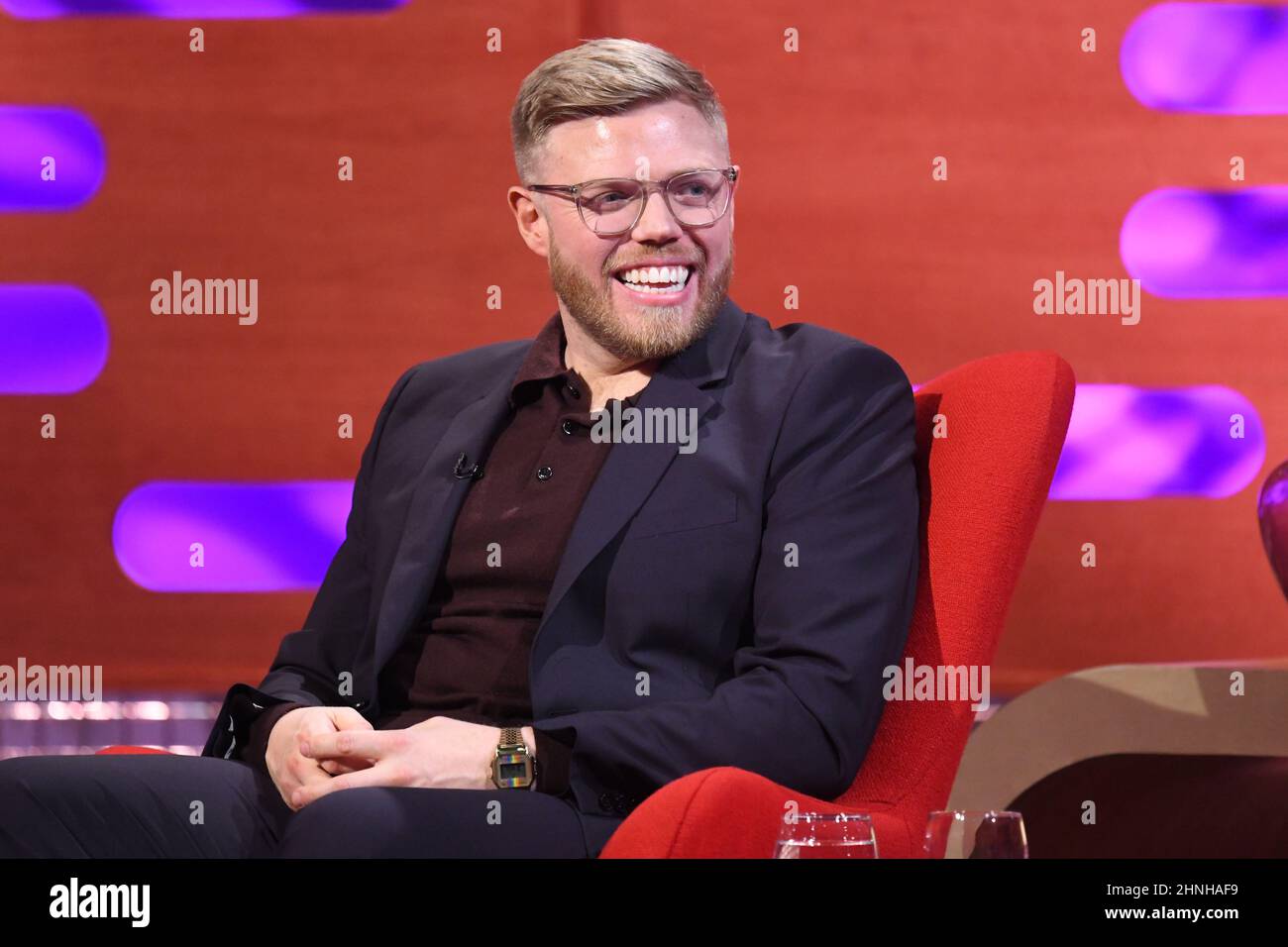 EDITORIAL USE ONLY Rob Beckett during the filming for the Graham Norton ...