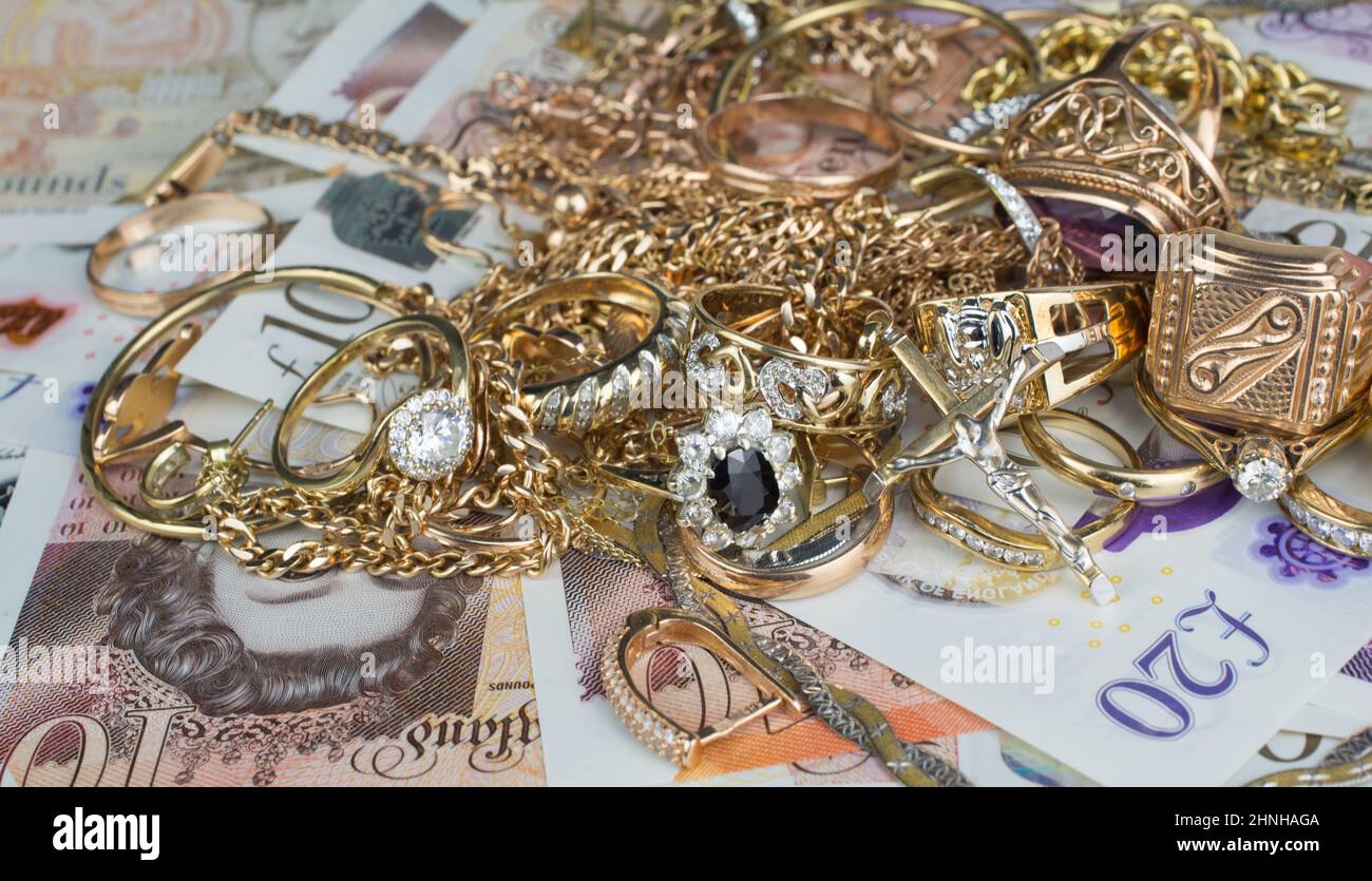 English money on black background Stock Photo - Alamy