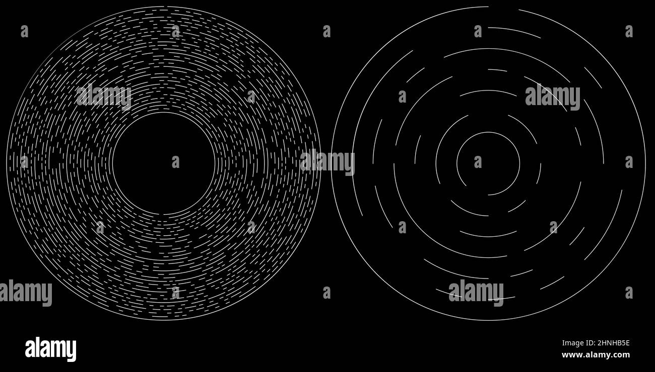 Radial, radiating circular, concentric lines vector element - stock vector illustration, clip ...