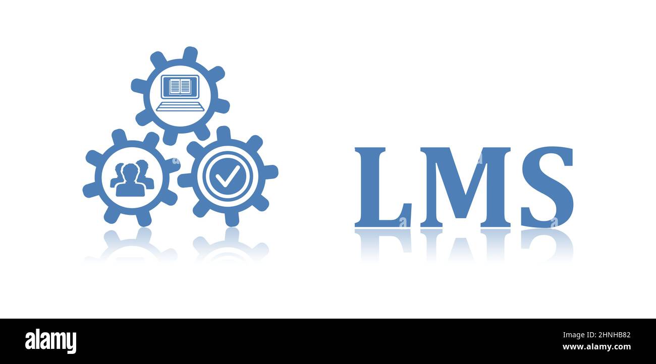 Illustration of a lms concept Stock Photo - Alamy
