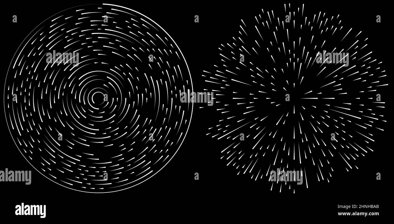 Radial, radiating circular, concentric lines vector element - stock vector illustration, clip ...