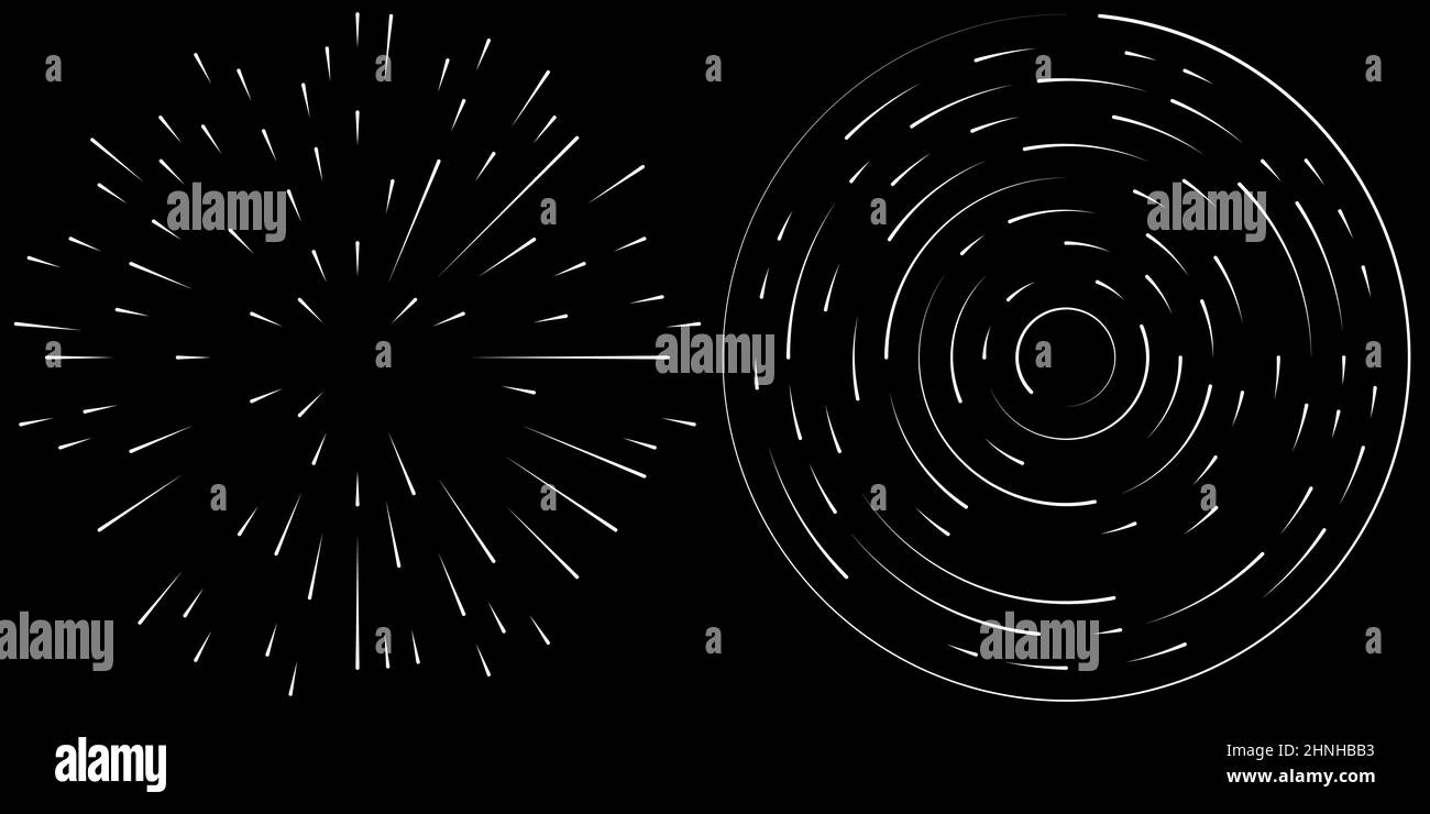 Radial, radiating circular, concentric lines vector element - stock vector illustration, clip ...