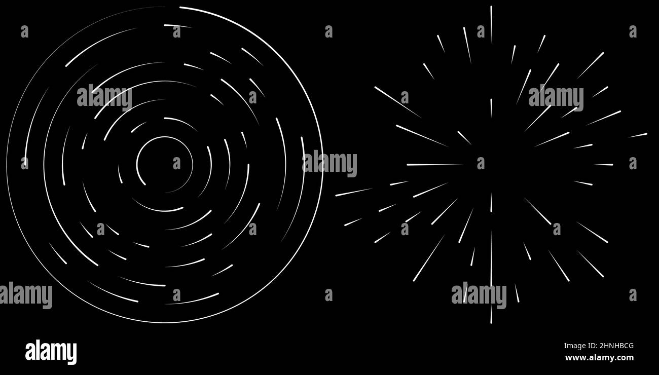 Radial, radiating circular, concentric lines vector element - stock vector illustration, clip ...