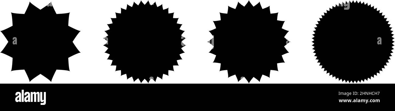 Starburst, sunburst price tag, price flash shape with empty space ...
