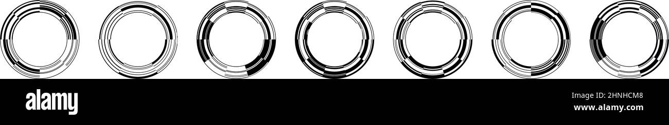 Abstract GUI, UI geometric circle element - stock vector illustration ...