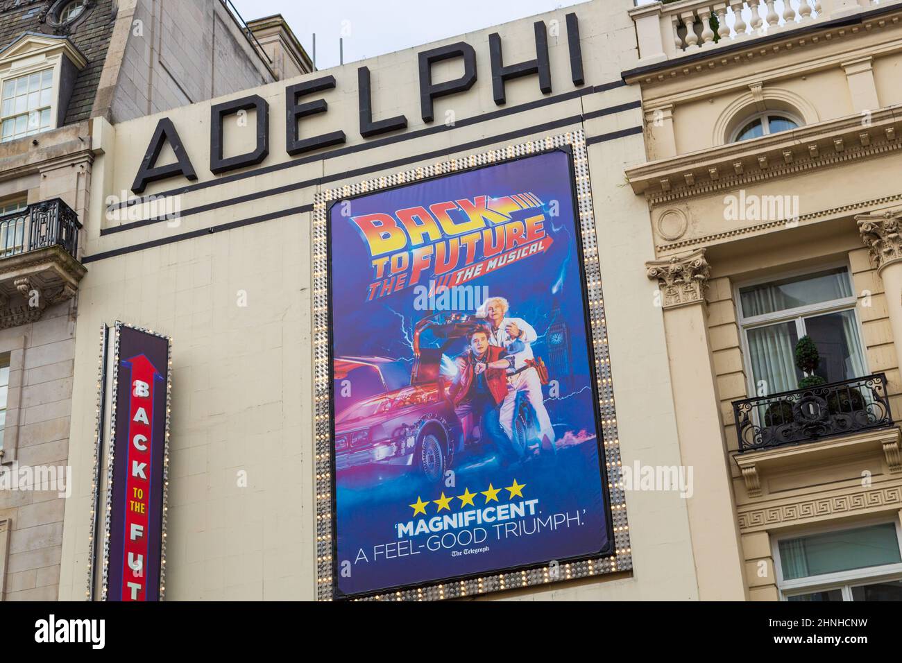 Adelphi theatre, back to the future, london, uk Stock Photo - Alamy