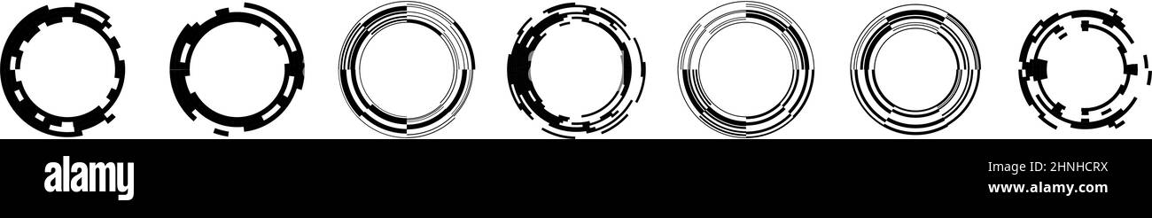 Abstract GUI, UI geometric circle element - stock vector illustration ...