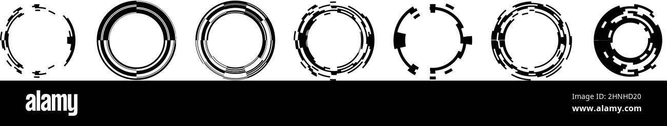 Abstract GUI, UI geometric circle element - stock vector illustration ...