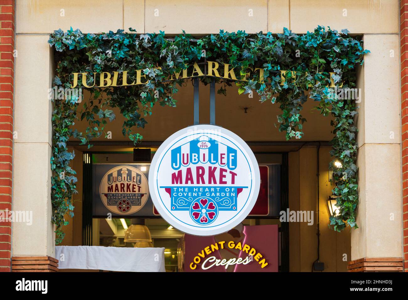 Jubilee market sign, covent garden, london, uk Stock Photo - Alamy