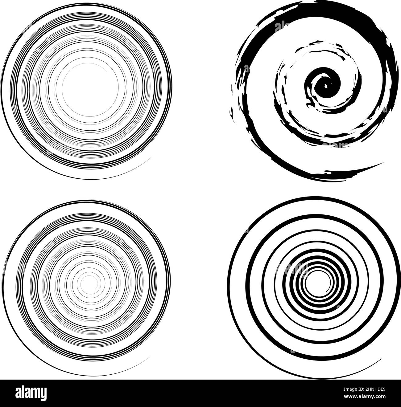 Spiral, swirl, twirl and whirl abstract vector design element - stock ...