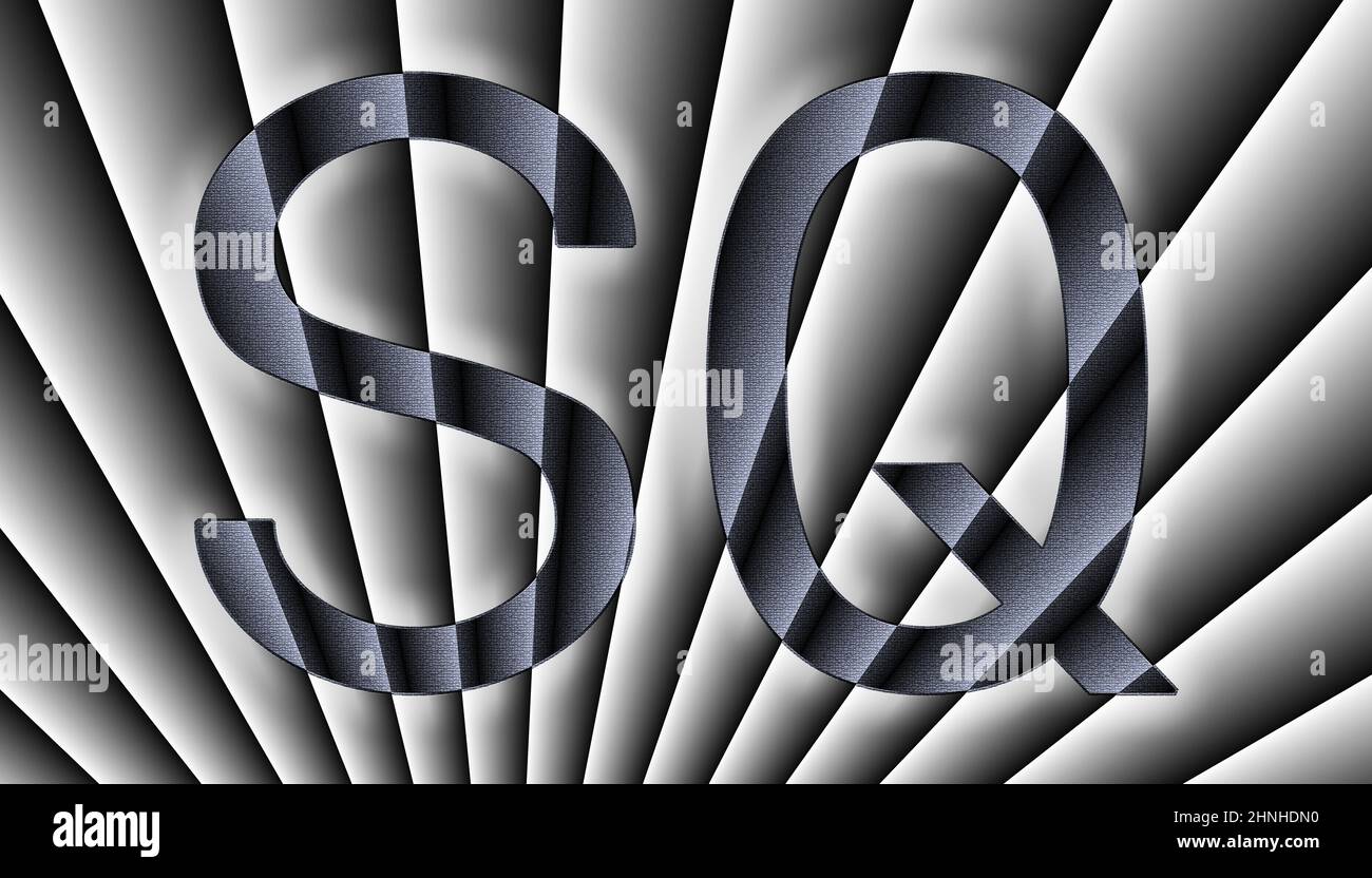 Signature SQ , corner grad Stock Photo - Alamy
