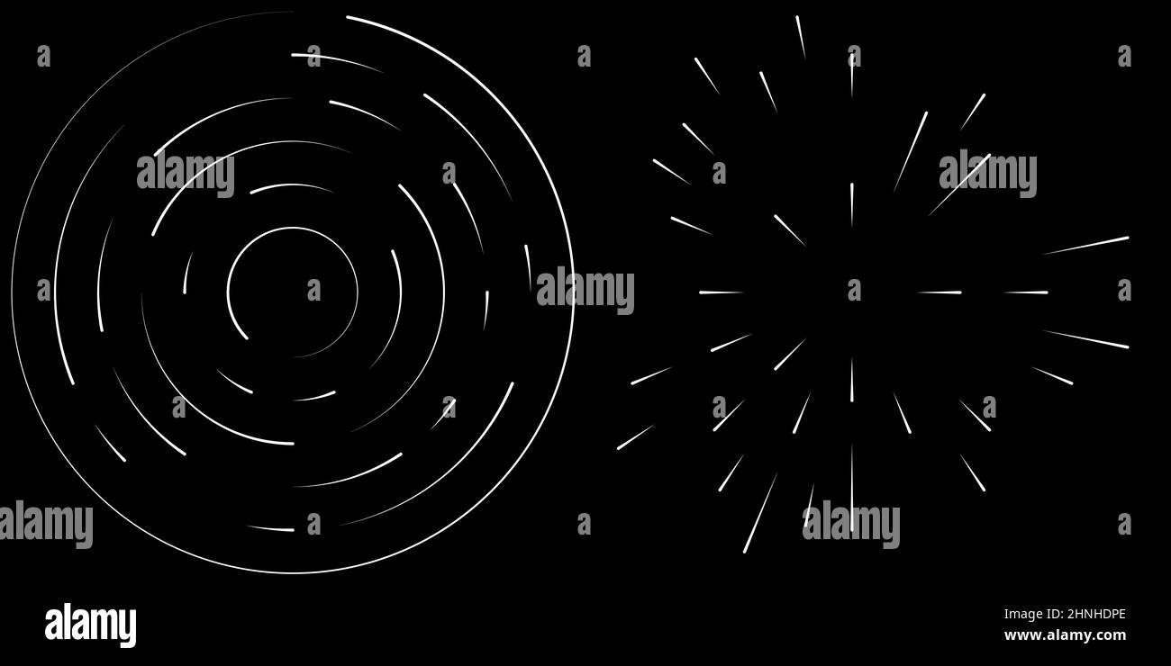 Radial, radiating circular, concentric lines vector element - stock vector illustration, clip ...