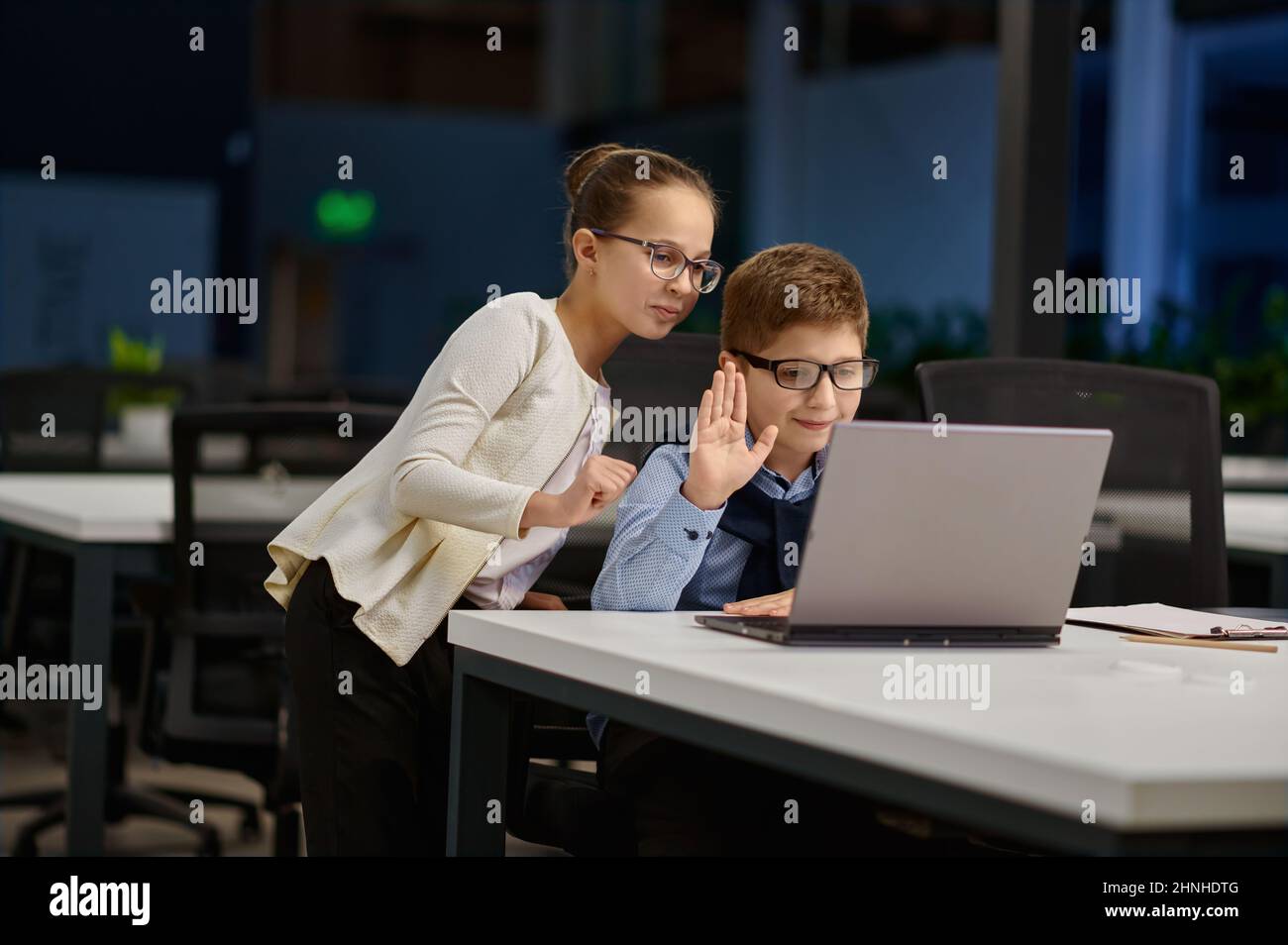 Video call screen boy hi-res stock photography and images - Alamy