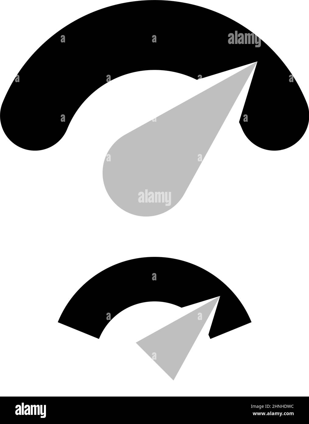 Gauge, meter, level and progress indicator icon. Progression ...