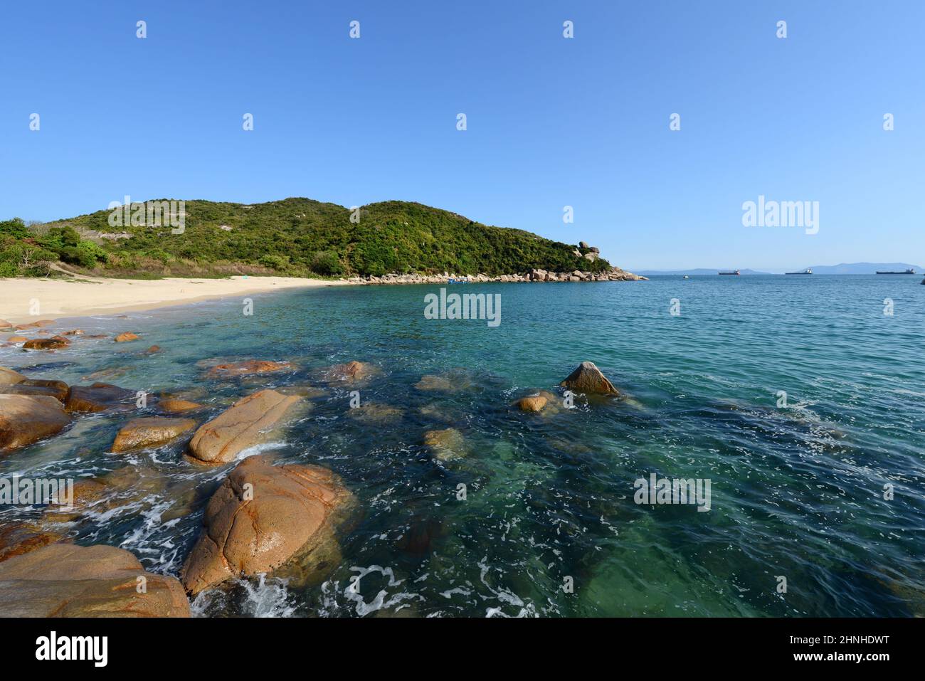 Sham Wan beach and bay, Lamma island, Hong Kong Stock Photo - Alamy
