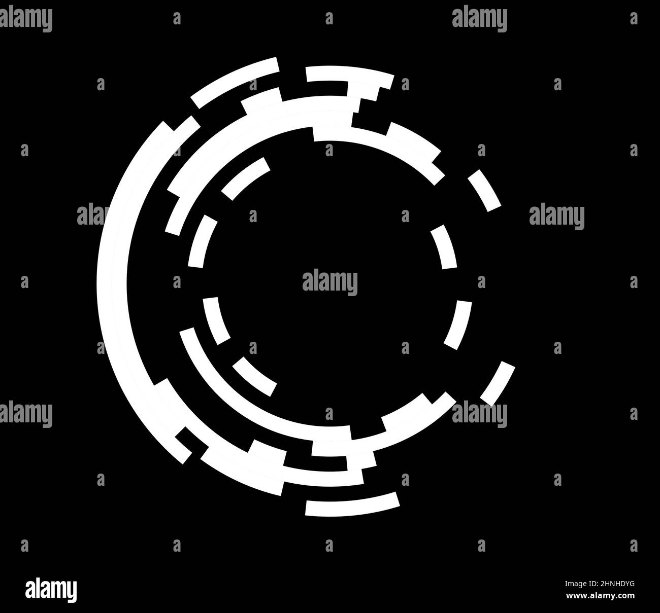 Abstract GUI, UI geometric circle element - stock vector illustration ...