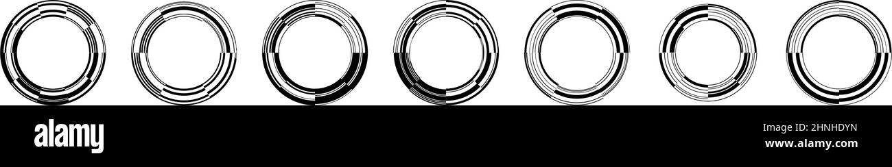 Abstract GUI, UI geometric circle element - stock vector illustration ...