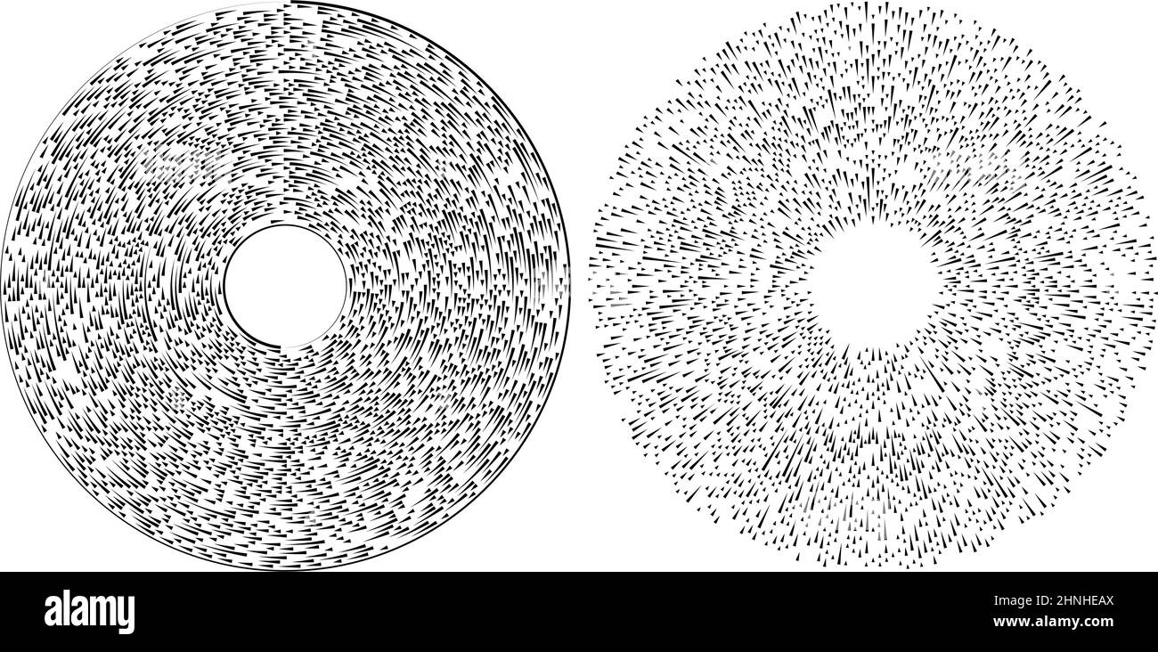 Radial, radiating circular, concentric lines vector element - stock vector illustration, clip ...