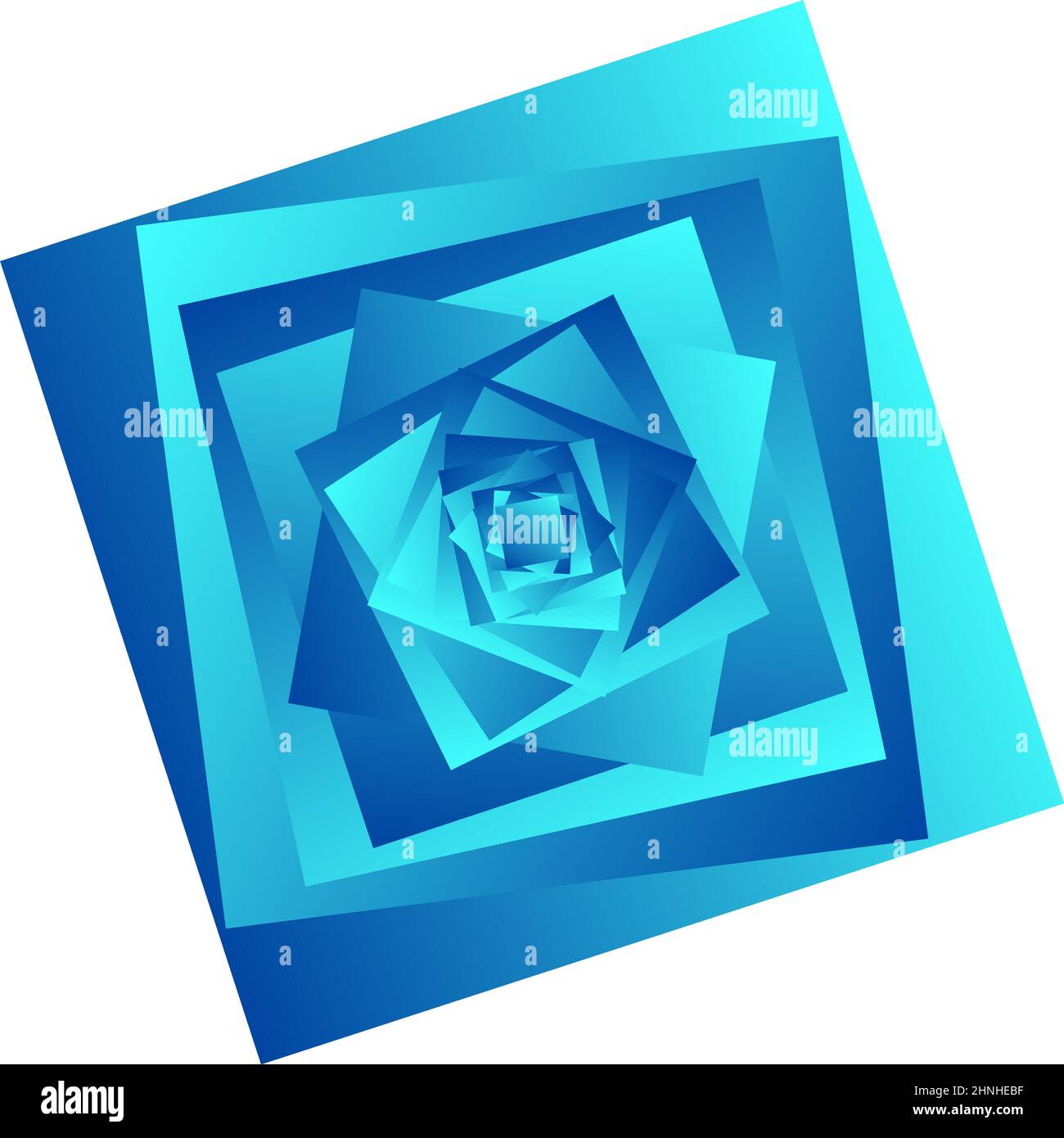 Geometric square design shape with random shaded, gradient fill - stock ...