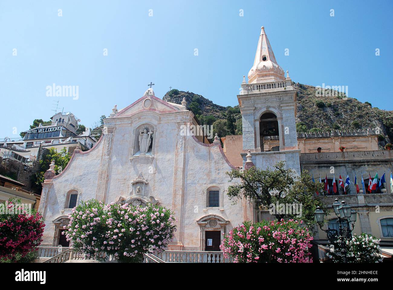 Church of Saint Augustine in Taormina Sicily Italy Stock Photo - Alamy