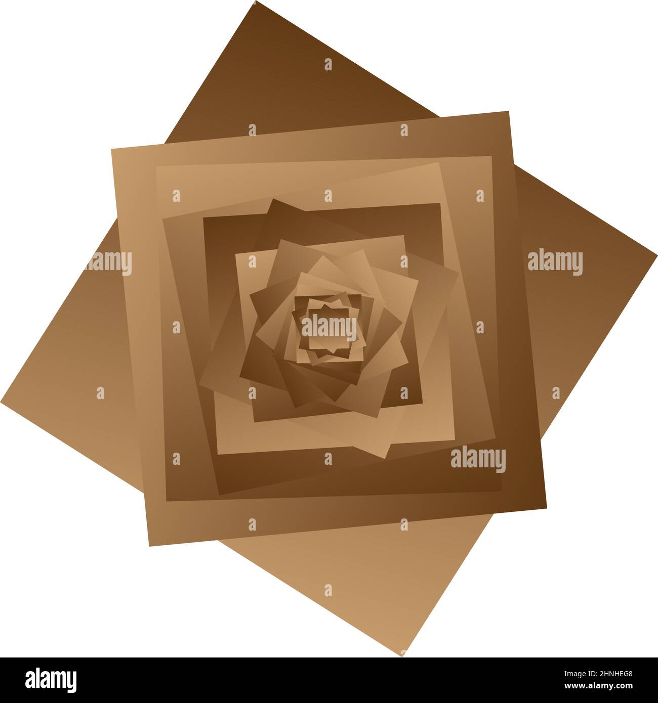 Geometric square design shape with random shaded, gradient fill - stock ...