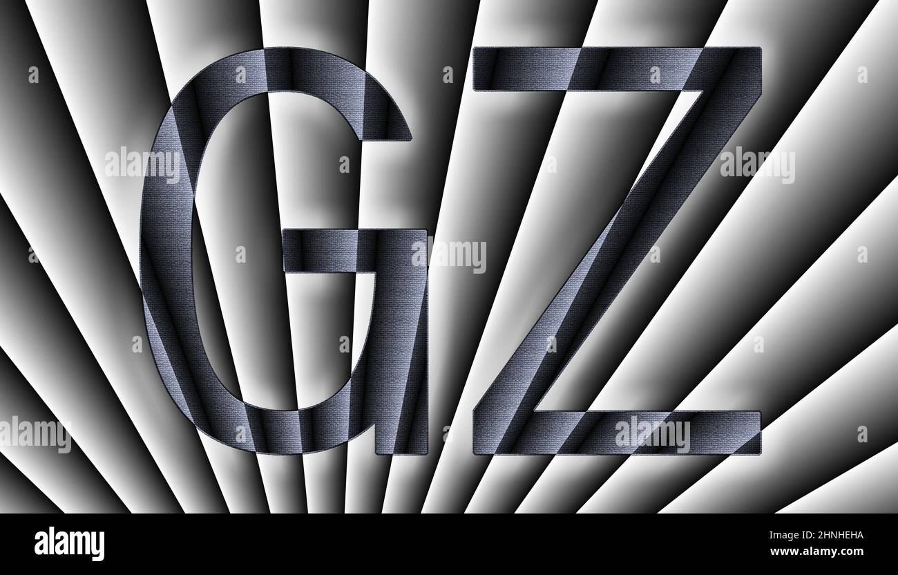 Signature GZ , corner grad Stock Photo - Alamy