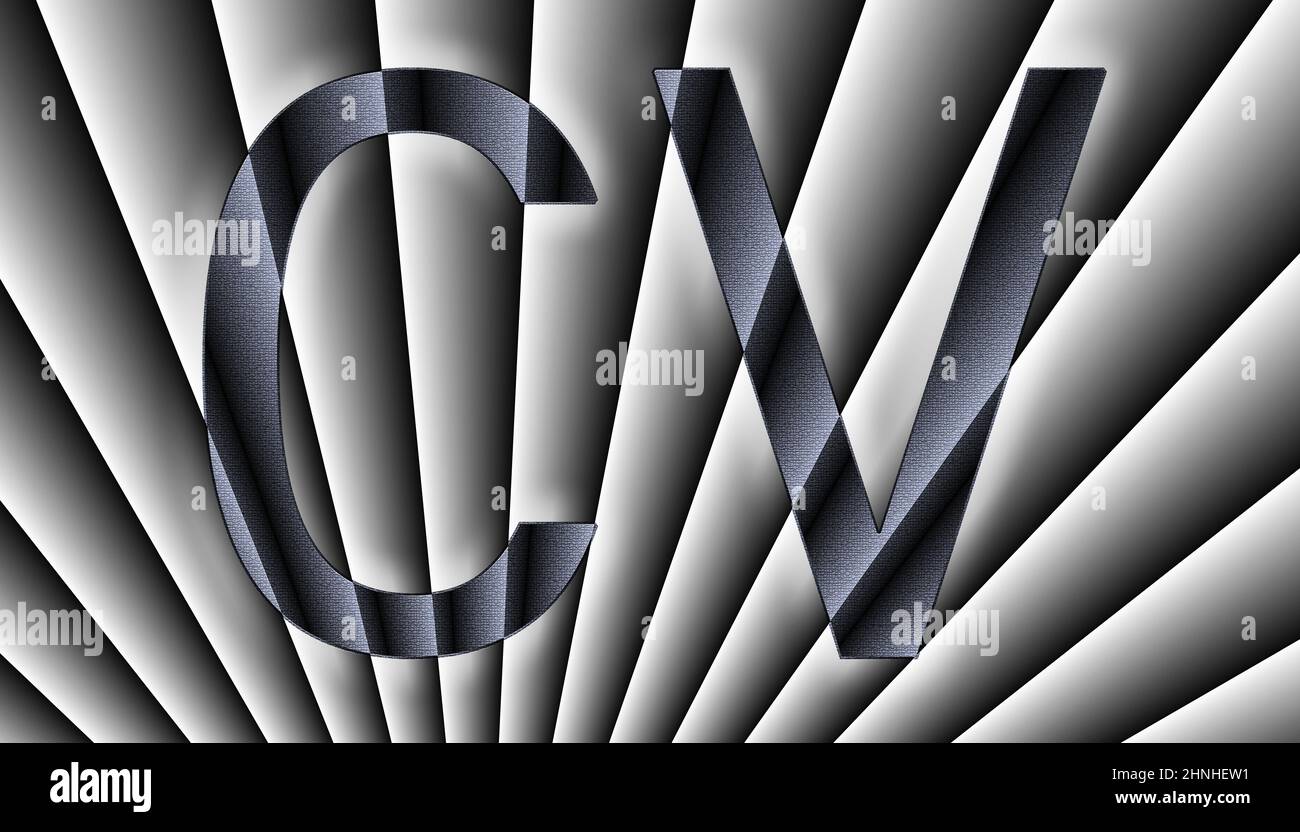 Signature CV , corner grad Stock Photo - Alamy