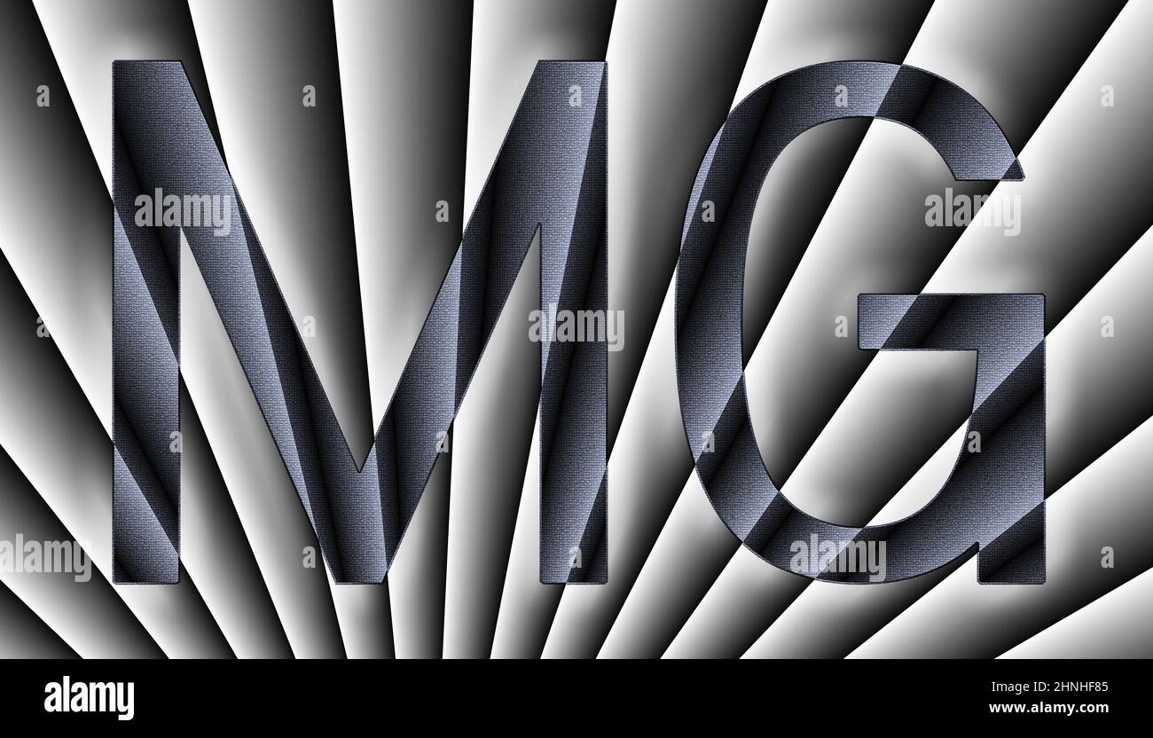 Signature MG , corner grad Stock Photo - Alamy