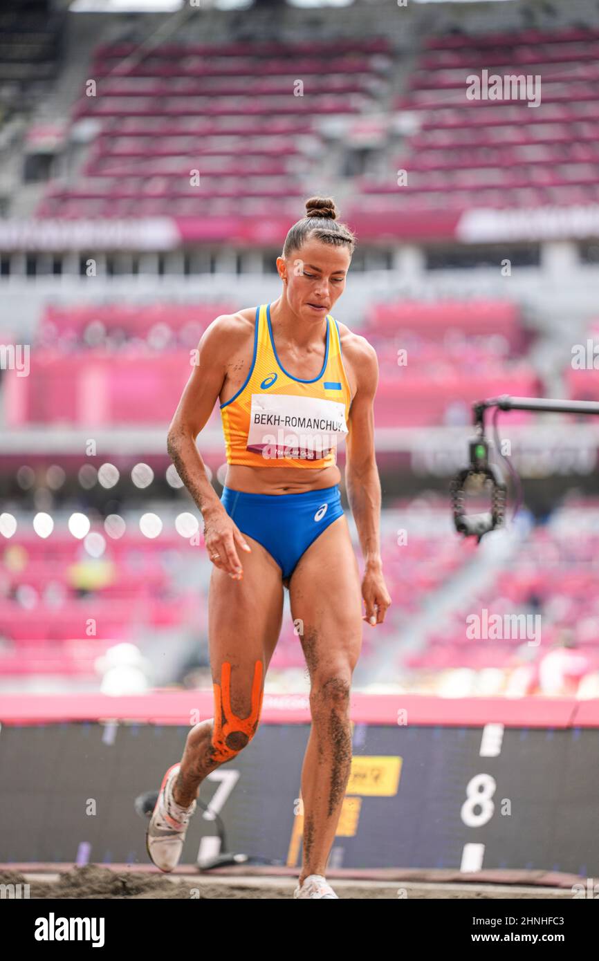 Maryna Bekh-Romanchuk participating in the Tokyo 2020 Olympic Games in ...