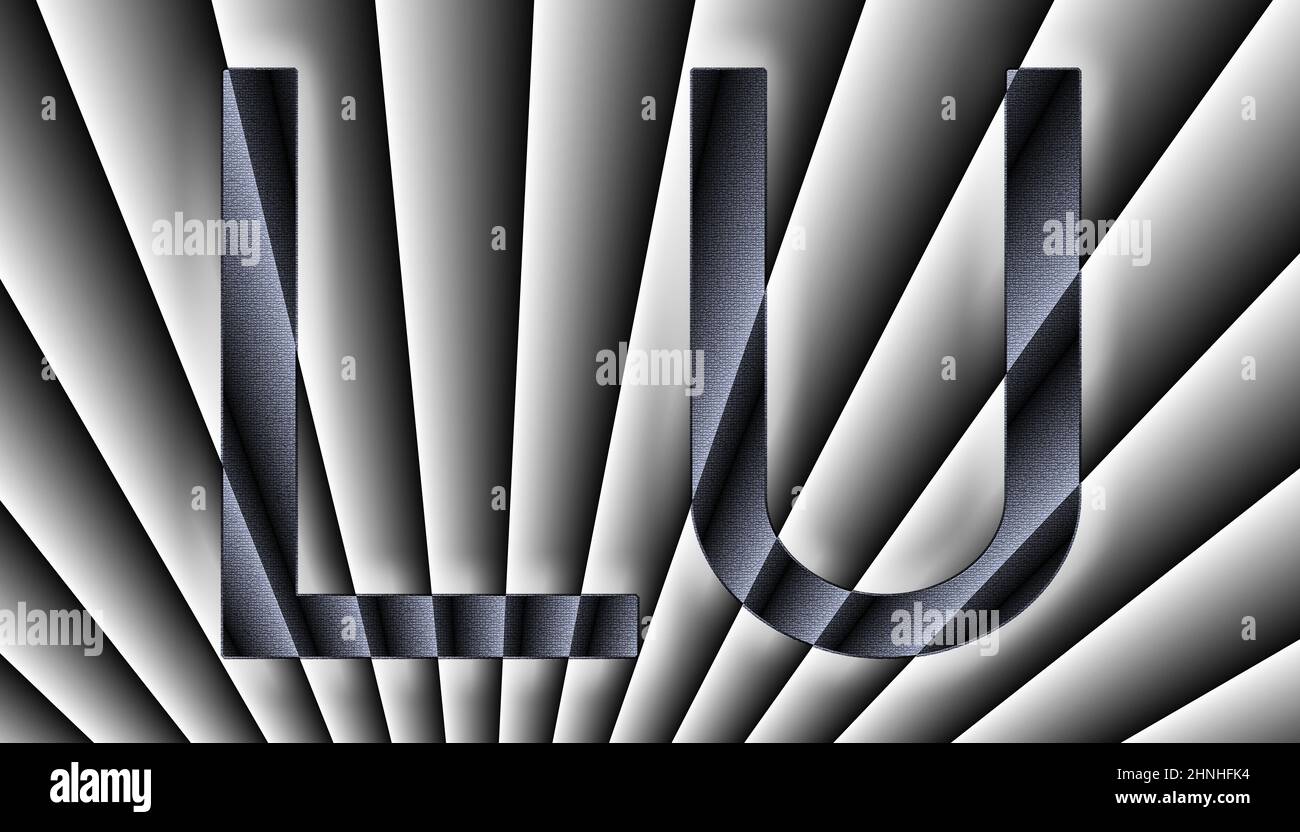 Signature LU , corner grad Stock Photo - Alamy