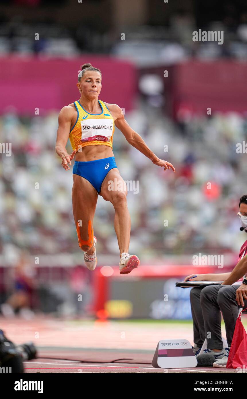 Maryna Bekh-Romanchuk participating in the Tokyo 2020 Olympic Games in ...